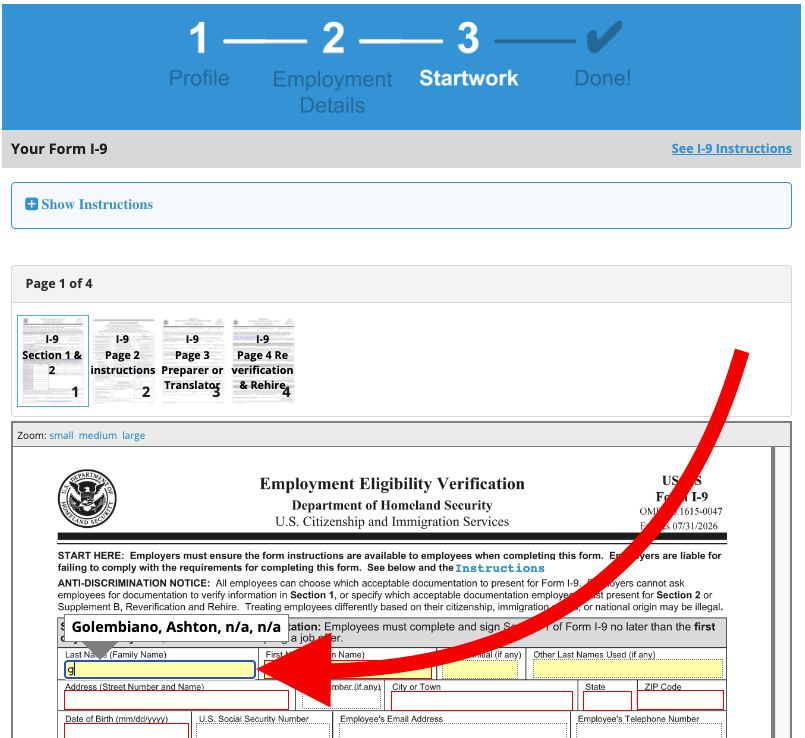 How to submit an I-9 in TiM (Completing Section 1 of Form I-9) – TiM ...