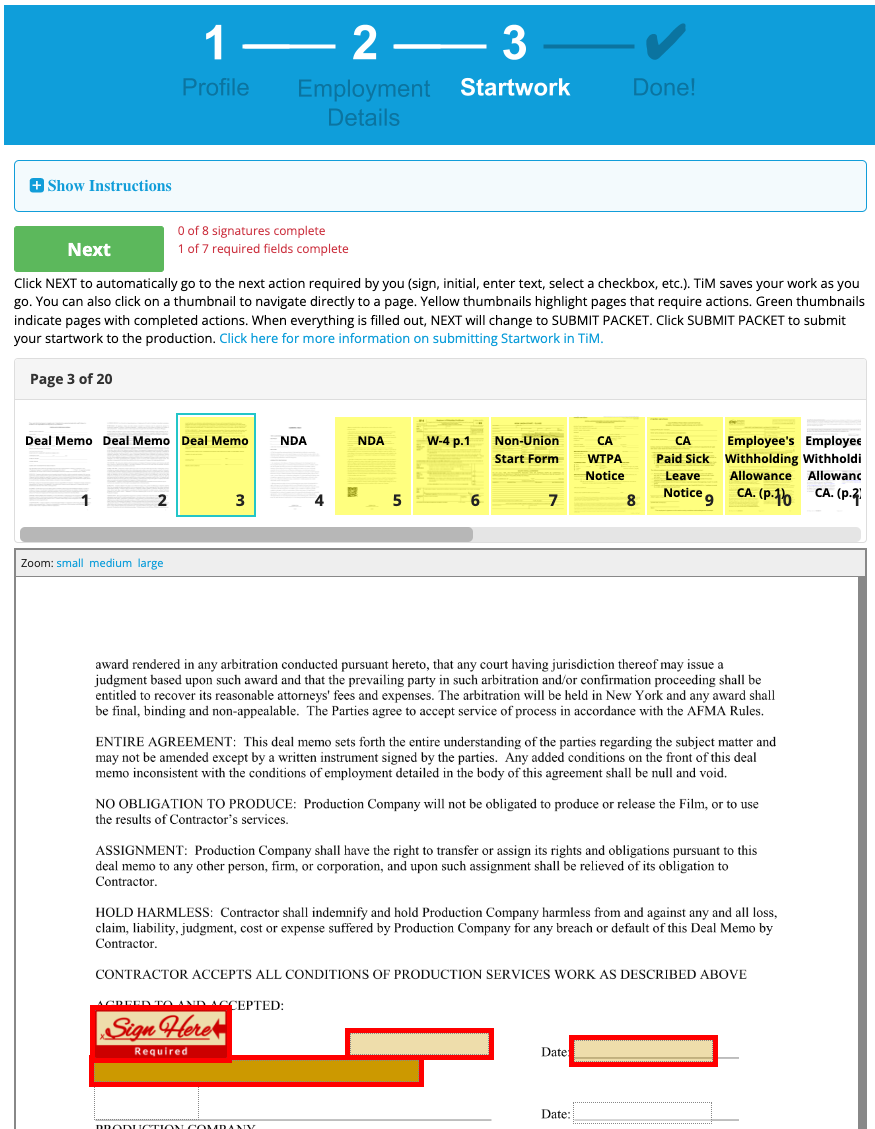 How to complete & submit Startwork in TiM – TiM Help Center