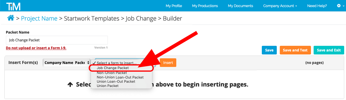 How to build a Standard Job Change Packet – TiM Help Center